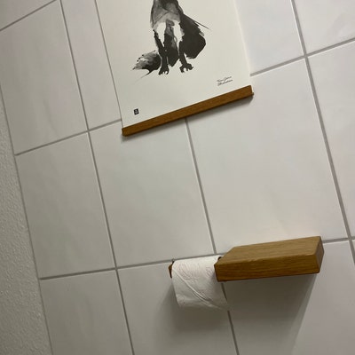 LOTHAR Toilet Paper Holder Made of Oak - Etsy