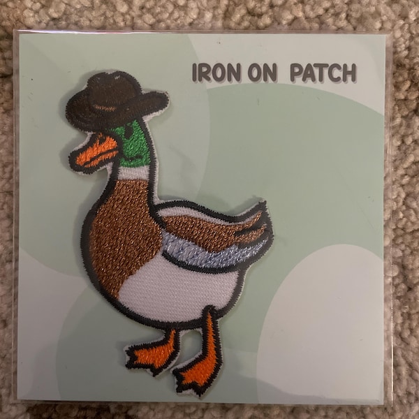 Duck Heart Iron on Patch Duck Patches, Duck Patches Iron on ...