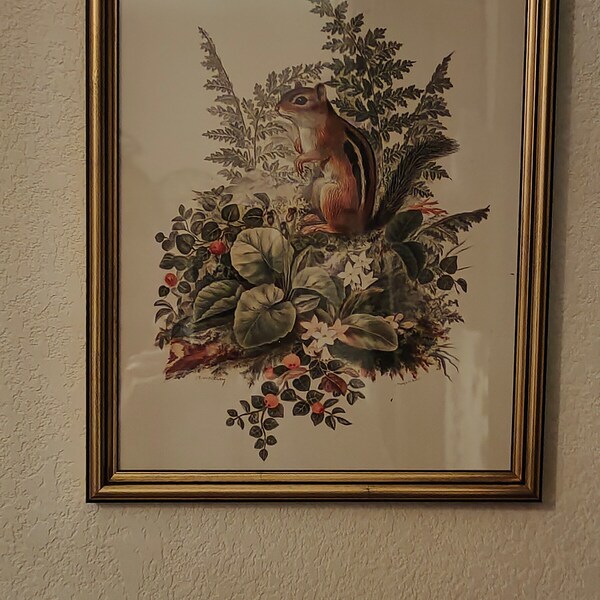 Dark Forest Rabbit Print Vintage Moody Cottagecore Botanical Wildlife ...