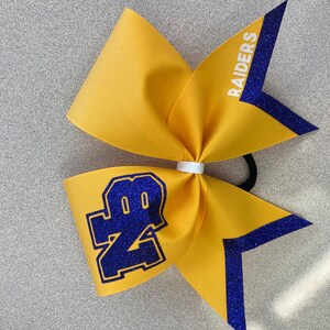 School Spirit Bow High School Cheer Team Bow Custom Hair Bow Cheer Bows ...