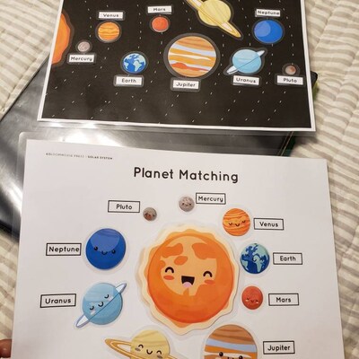 Solar System Printable Worksheet Matching Montessori Solar System 3 ...