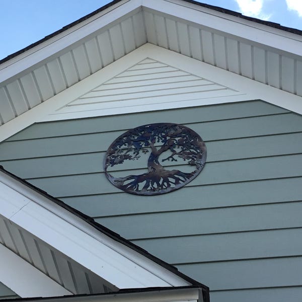 Tree of Life Metal Wall Art Wall Decor Metal Tree Round Tree Sign Cut ...