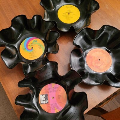 Vinyl Record Bowls Handmade From Vintage Upcycled Vinyl Records.perfect ...