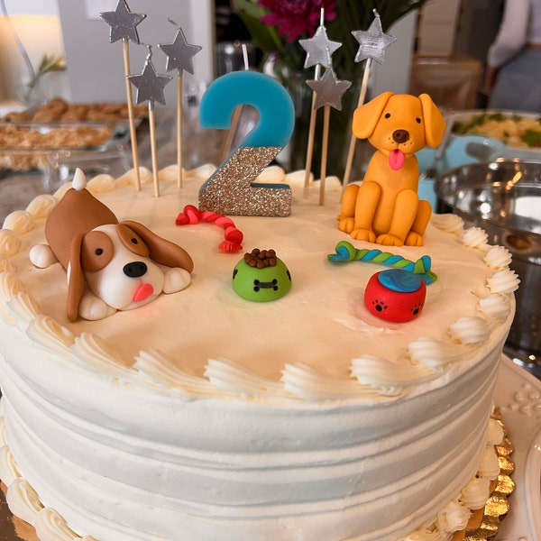 Fondant Dog Cake Toppers- Fondant Dogs - Dog Lover Party - German ...