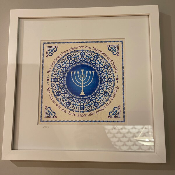 Hebrew /english Jewish Peace Symbol Wood Art Panel - Etsy