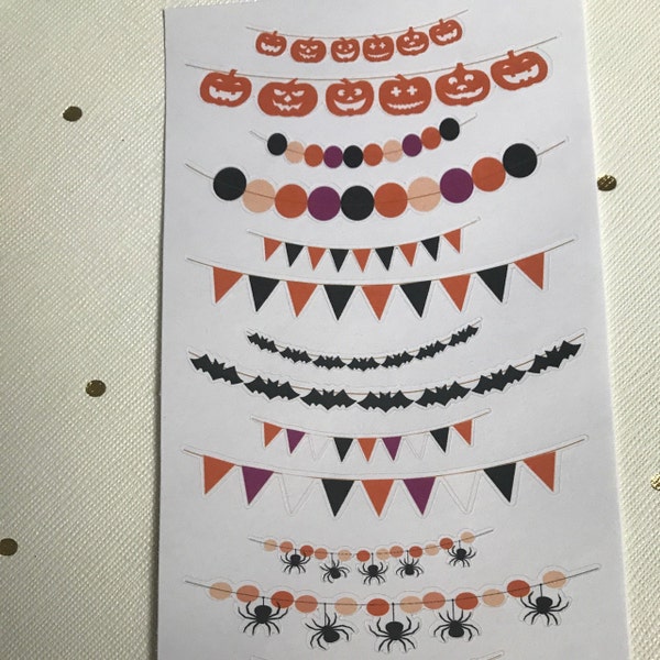 16 Halloween Bunting Banners for All Planners - Etsy