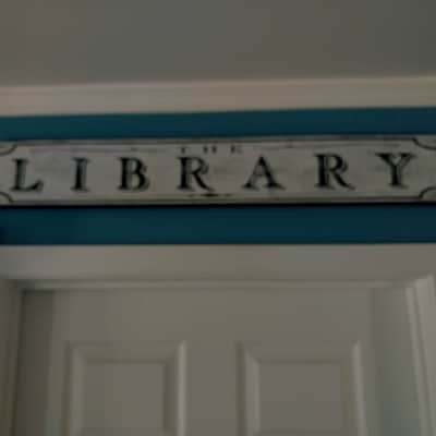 Antique Style the Library Wood Sign Handmade Rustic Wooden Decor - Etsy