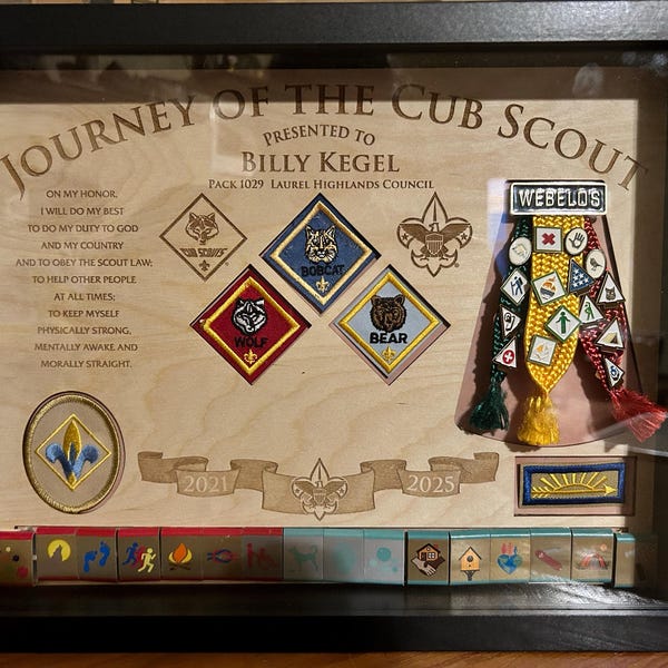 Honor the Achievement - Journey of the Cub Scout Plaque, 11x14 Wood ...