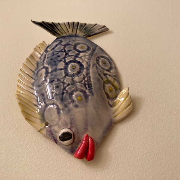 Ceramic Fish Wall Hanging,fish Wall Plaque,tropical Beach Decor, School ...