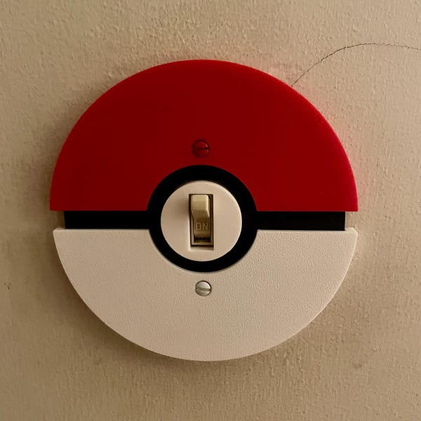 Pokemon Pokeball Light Switch Cover – Kids Room Decor, Gaming Nursery ...