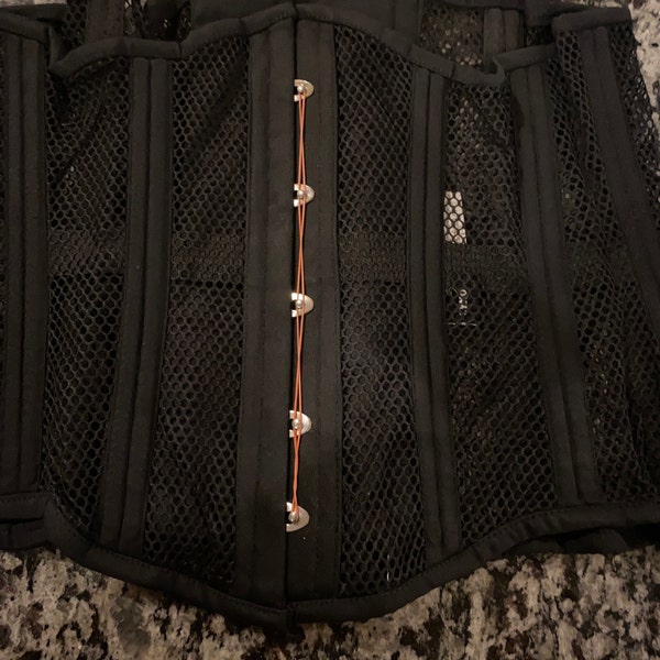 Women Mesh Underbust Corset Heavy Duty Steel Boned Corset Waist ...