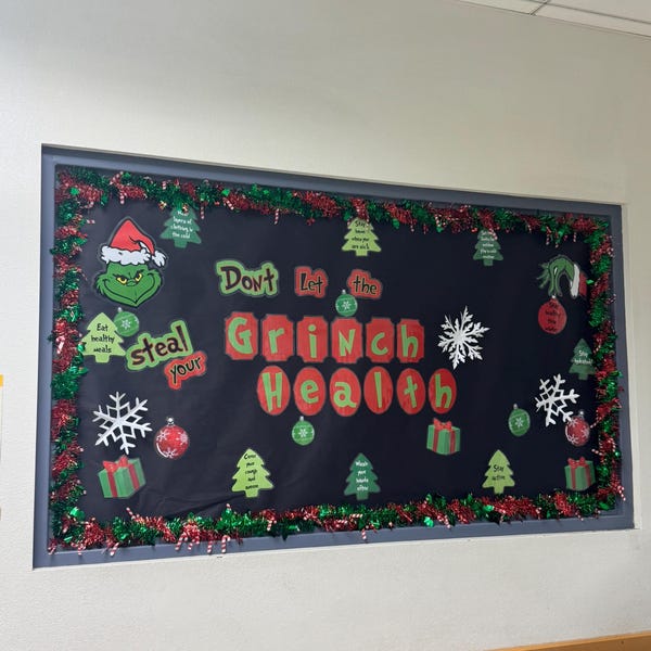 Christmas/december/winter Health Bulletin Board/door Decor Kit for ...