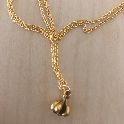 Garlic Cloves 3D Charm Necklace, Vegetable, Garlic Necklace, Antique ...