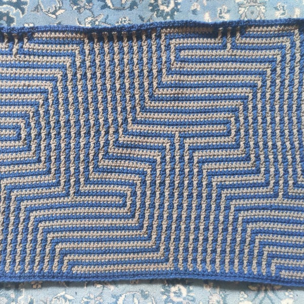 The "heinz" Mosaic Crochet Blanket - Etsy
