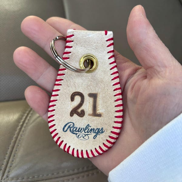 Personalized Hand Made Baseball Key Chain - Etsy