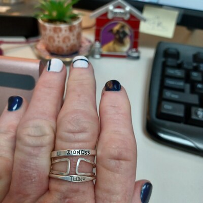 Star of David Open Back Thin Band Ring, Gender Neutral Magen David ...