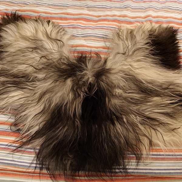 Thick White Viking Sheepskin Cloak With Thorhammer Leather Brooches and ...