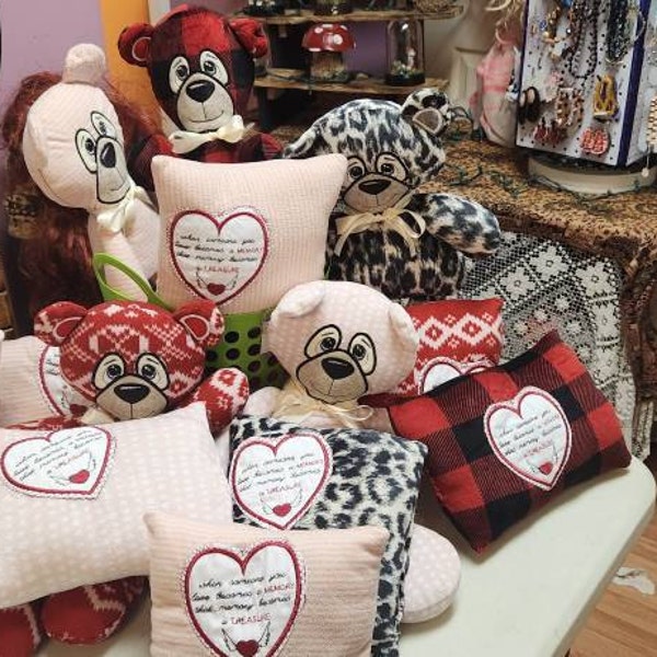 ITH Memory Bear Embroidery File: Teddy & Lovey (digital Download) - Etsy