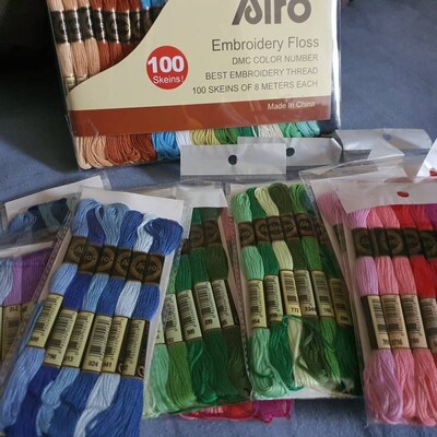 Embroidery Floss Set 6 Skeins of 8 Meters Embroidery Thread Cross ...