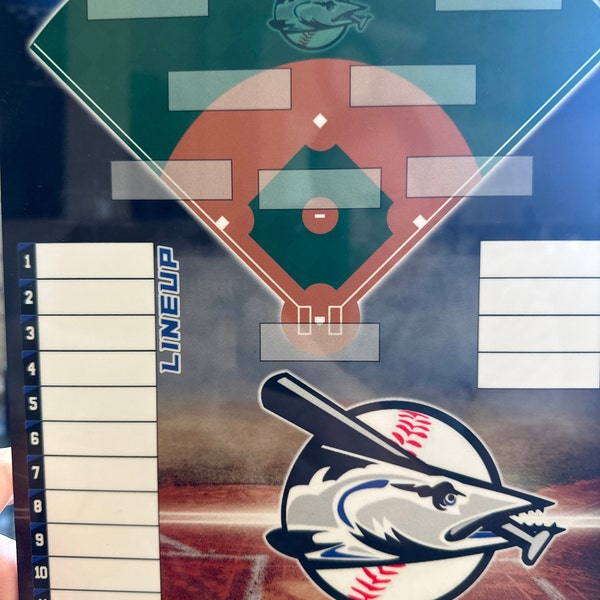 9"x12" Metal Custom Dugout Lineup Board - Etsy