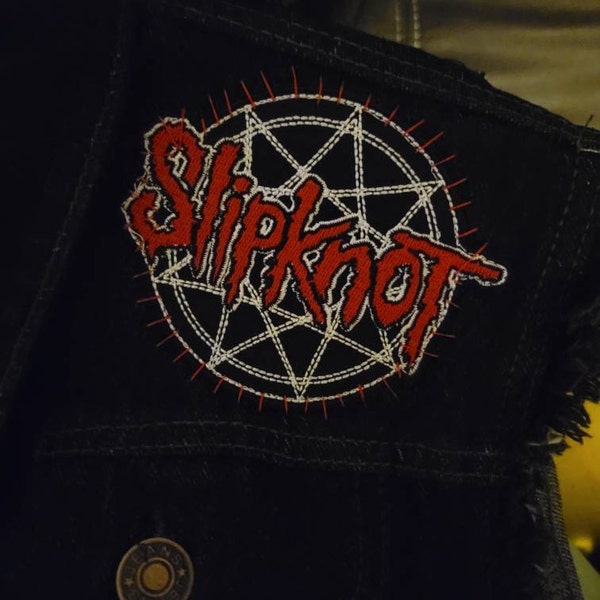 Official Slipknot Red Logo Over Nonogram Embroidered Iron on Patch ...