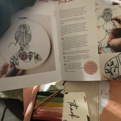 Tattooed Shoulders Modern Embroidery Kit - Etsy