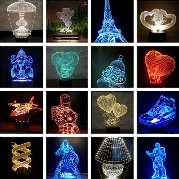 Peace Gesture Svg, 3D Illusion Acrylic Lamp Vector,3d Night Lamp Vector File for Cnc and Laser ...