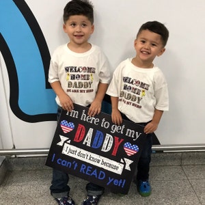 Welcome Home Daddy Sign Red White Blue Homecoming Back From Deployment ...