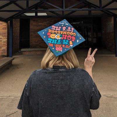 Master Social Worker Graduation Cap Topper, Customized Social Work Grad ...