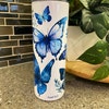 Blue Butterfly Tumbler, Butterfly Gifts for Women, Retro Butterfly ...
