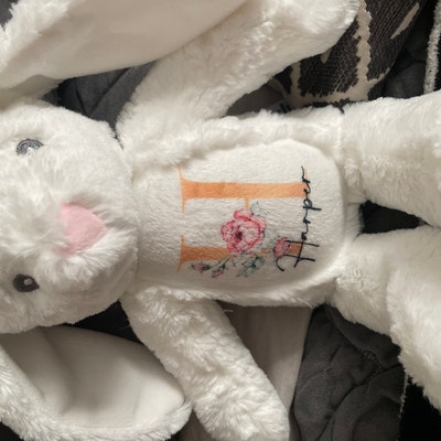 Personalised Bunny Rabbit, New Baby Gift, Personalised Plush Soft Toy ...