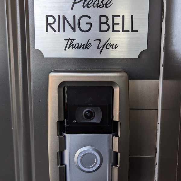 Engraved Please Ring Bell 3x5 Door or Wall Mounted Sign Plaque | Front ...