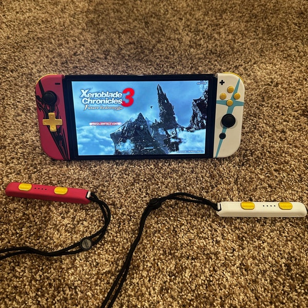 Custom Xenoblade Chronicles Mythra Pyra Themed Nintendo Switch Joy-con ...
