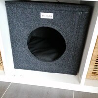 Felt Cat Cave Fits Into Ikea Expedit and Kallax, Felt Cat Cube, Cat Bed, Cat House, Pet Bed ...