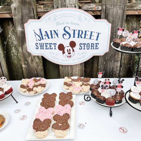 Printable Mickey Sweet Store Sign, Main Street Candy Shop, Perfect for ...