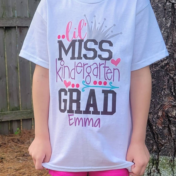 Lil Miss Kindergarten Grad Shirt | T-shirt One Piece Bodysuit ...