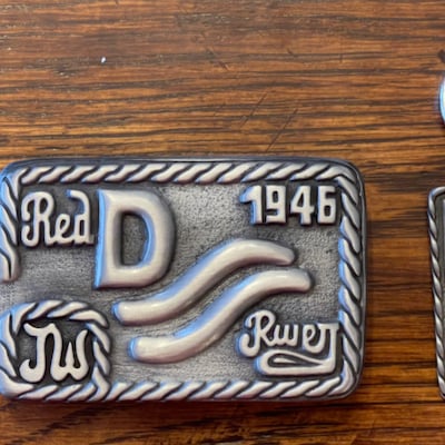 John Wayne Gold/nickel Red River D Belt Buckle 1946 Movie - Etsy
