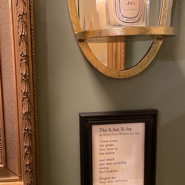 This is Just to Say, William Carlos Williams, Poetry Art Print ...