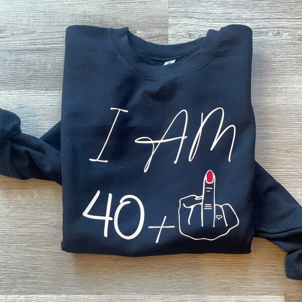 I Am 40+ 1 Middle Finger Svg, Hand Sign Silhouette Cut Files,middle ...