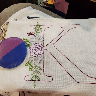 Floral Alphabet Embroidery Pattern, 6 Inch, Instant Digital Download ...