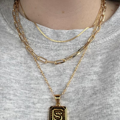 18K Gold Filled Large Paperclip Chain, Extra Chunky Link Necklace, Gold ...