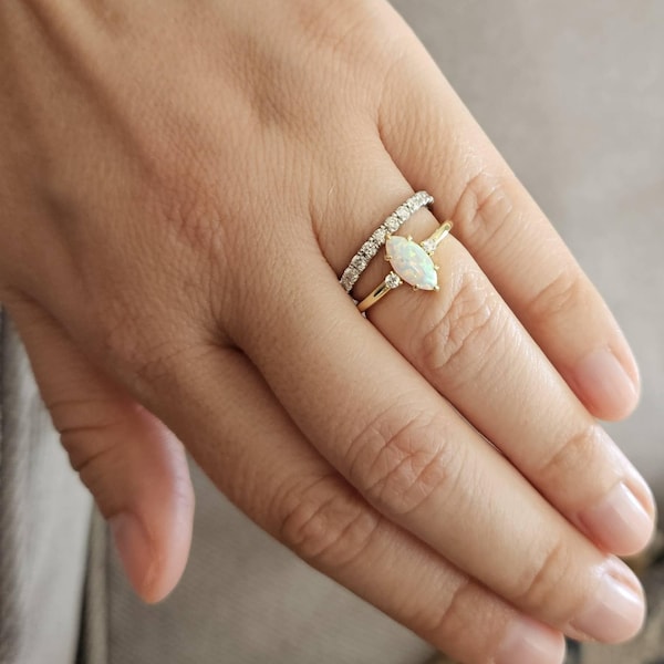 Dainty Crystal Ring - Wedding Ring - Tiara Ring - Crown Ring - Everyday Ring - Stackable Ring ...