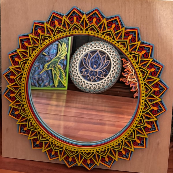 Multilayer Mirror Frame, Digital File, Multilayer DXF File, DXF File ...