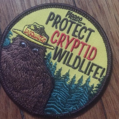 Cryptid PSA Patch Cryptozoology Tracking Society Bigfoot Sasquatch ...
