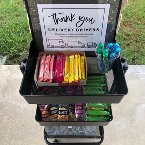 Delivery Driver Thank You Appreciation Snack Sign Printable | 8.5x11 ...