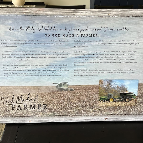 So God Made a Farmer Canvas Print, Father & Son Photo, Paul Harvey ...