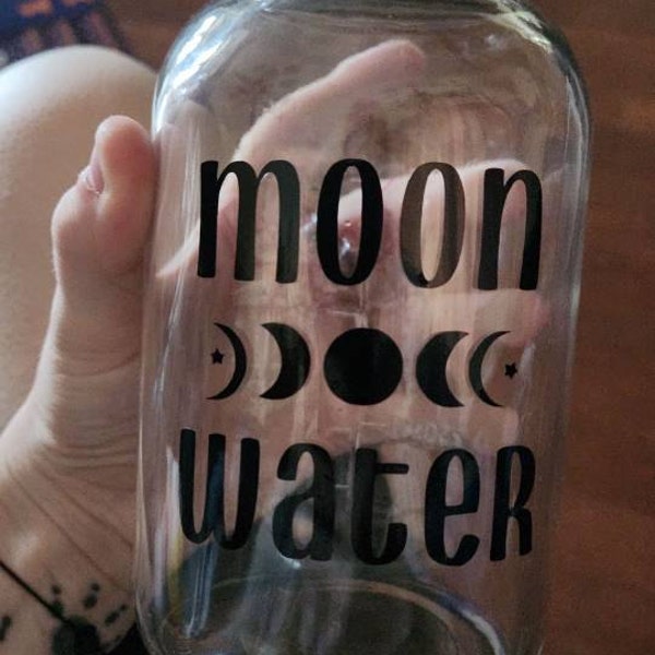 Moon Water Bottle/tall Moon Water Jar for Altar and Spells /jars for ...