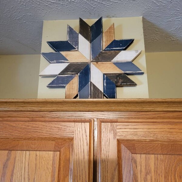 Wooden Barn Star Pattern, Wood Quilt Star, Mosaic Wood Wall Art ...