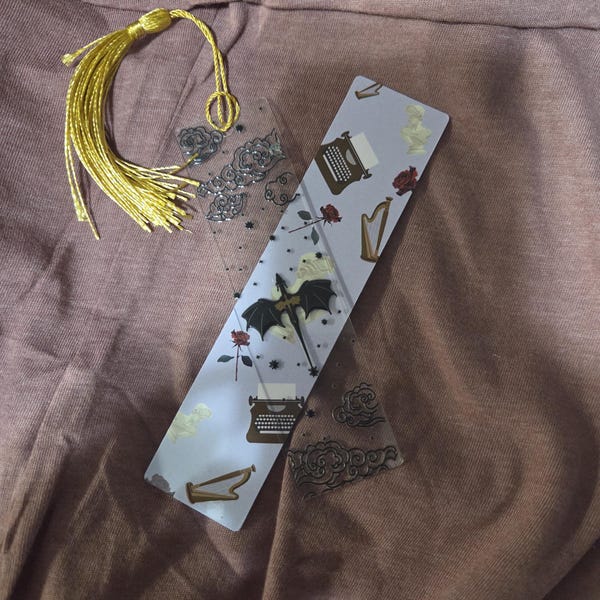 Fourth Wing Acrylic Bookmark With Signet - Etsy