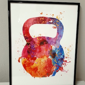 Fitness Kettlebell Painting - Etsy